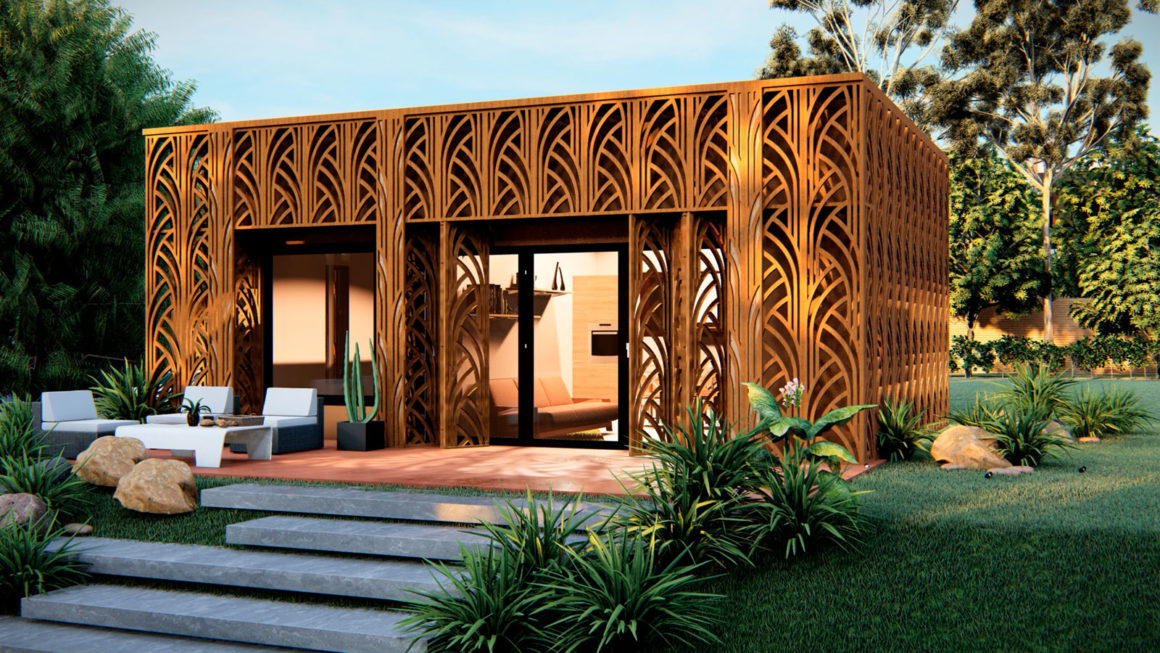 Fachada prefabricada modular articulada - Amusement Logic