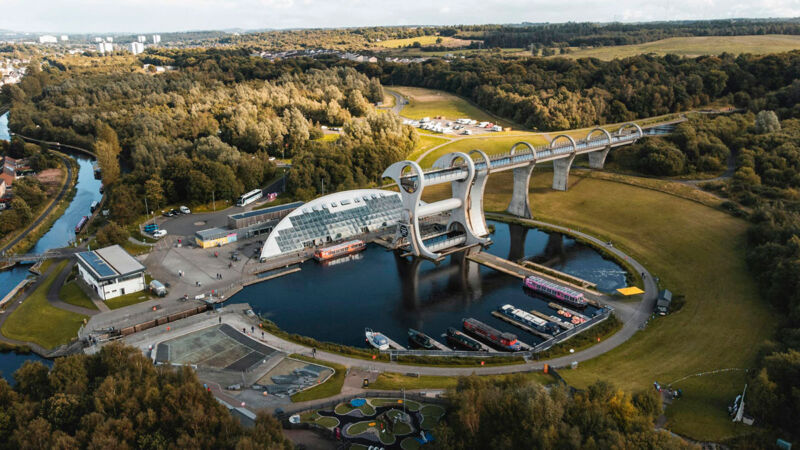 La rueda de Falkirk, Escocia - Amusement Logic